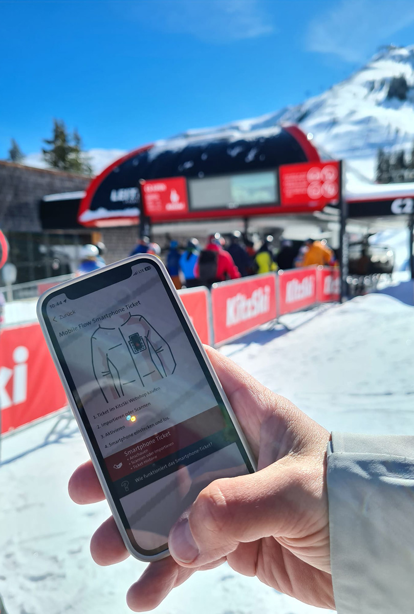 KitzSki: Mit dem Smartphone-Ticket von SKIDATA durchs weltbeste Skigebiet